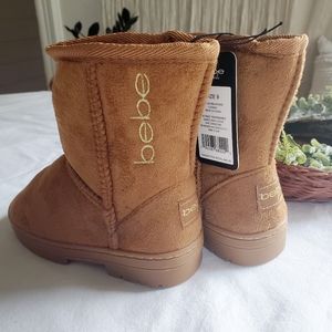 bebe | Shoes | Bebe Girls Cognac Logo Midcalf Winter Brown Boots | Poshmark